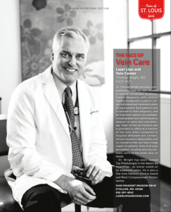 Dr. Wright in St Louis Magazine | The Face of Vein Care - Laser Lipo